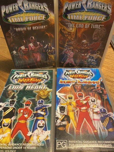 POWER RANGERS VHS Tape S Wild Force And Time Force Lot Of 4 Vintage ...