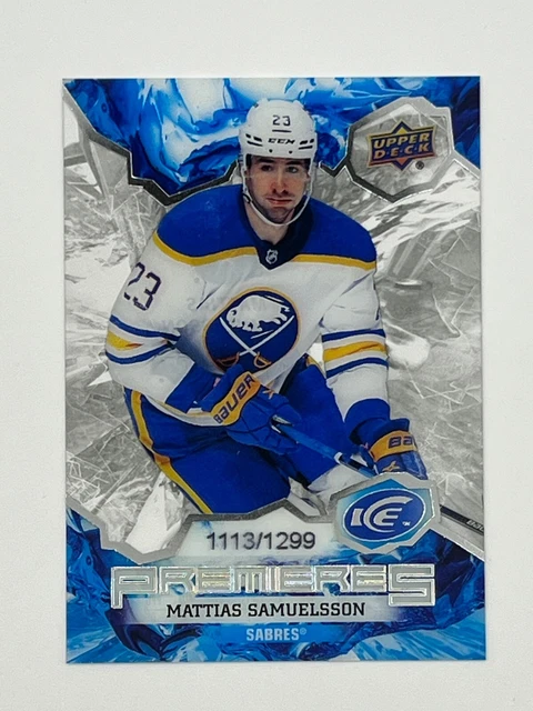 MATTIAS SAMUELSSON 21-22 Ud Ice Premières Rookie 1113/1299 #159 Sabres ...