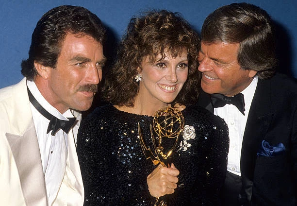 ACTOR TOM SELLECK, actress Marlo Thomas and actor Robert Wagn- 1986 Old ...