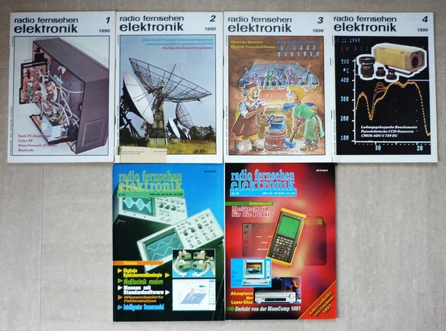 RADIO FERNSEHEN ELEKTRONIK Zeitschriften Jahrgang 1990/1991 DDR 6-Stück ...