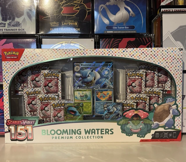 POKÉMON BLOOMING WATERS Premium Collection Box Pokémon 151 EUR 183,00 ...