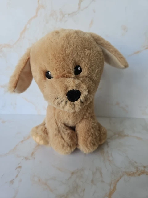 LITTLE TOWN ALDI Beige Dog Golden Retriever Puppy 7" Soft Toy Animal £9 ...