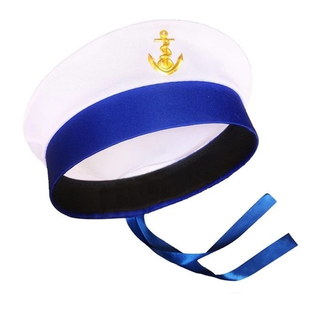 SAILOR HAT YACHT Captain Hat Sailor Cap Sailor Captain Costume Navy ...