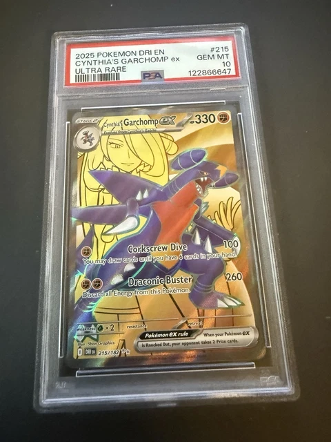 POKÉMON CYNTHIA'S GARCHOMP EX 215/182 Destined Rivals Ultra Rare ...