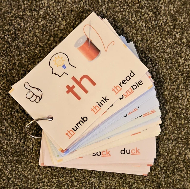 51 PHONICS FLASHCARDS LARGE - Learning Education Reading Dyslexia SEND ...