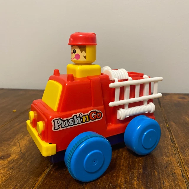 VINTAGE 1975 TOMY Push’n Go Firetruck Toy EUR 12,04 - PicClick FR