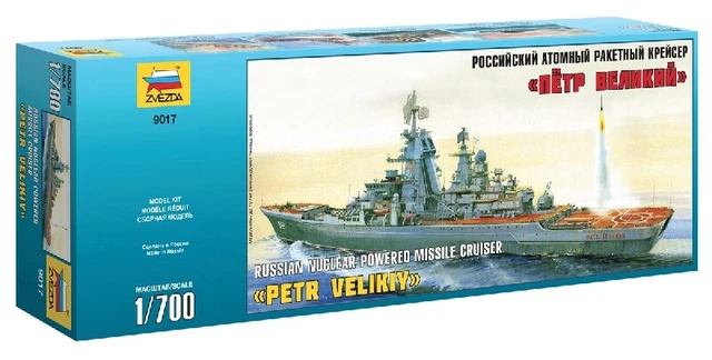 RUSSIAN NUCLEAR PUISSANCE Missile Cruiser Petr Velikiy 1:700 Plastic ...