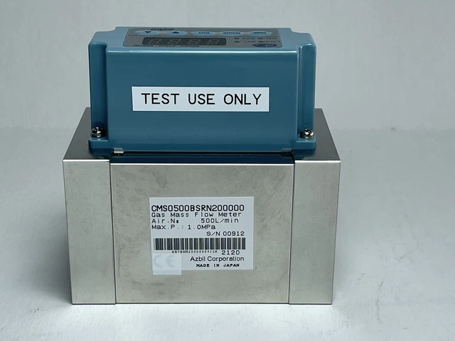 AZBIL GAS MASS Flow Meter Cms0500Bsrn200000 Stainless Steel Micro Flow ...