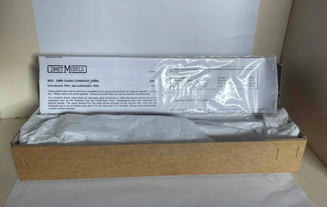 00 4MM COMET Coaches Kit W25 GWR Collect C81 Corridor Third - Brass ...