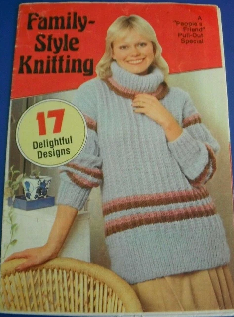 FAMILY STYLE KNITTING 17 Designs Knitting Pattern £4.81 - PicClick UK