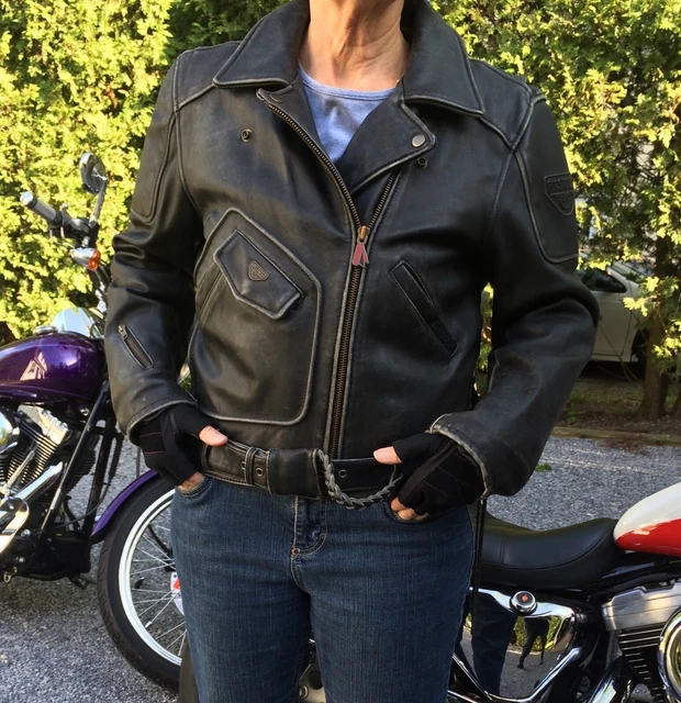 FIRST GEAR HEIN Gericke Women's Large Gun Metal Leather Motorcycle ...
