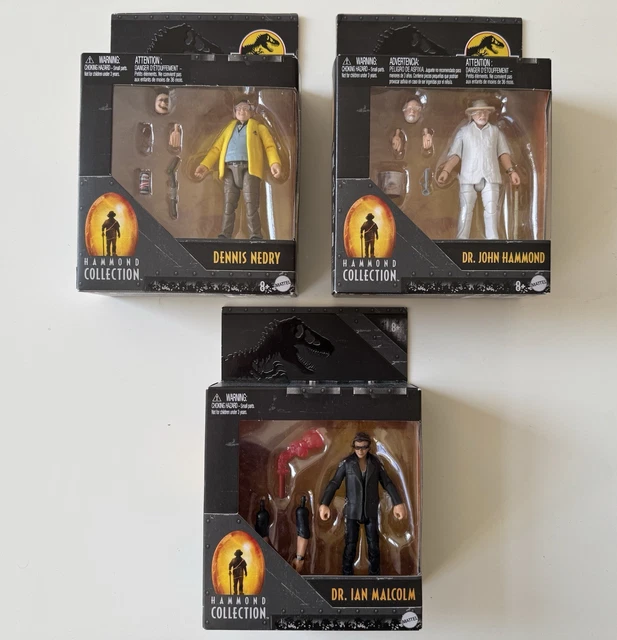 MATTEL JURASSIC PARK Hammond Collection Sammlung + Dilophosaurus ...