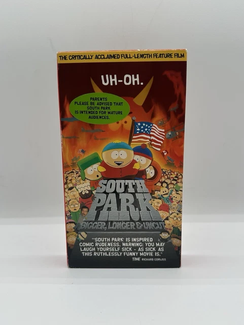 SOUTH PARK: BIGGER, Longer Uncut (VHS, 1999) Vintage Blockbuster Movie ...