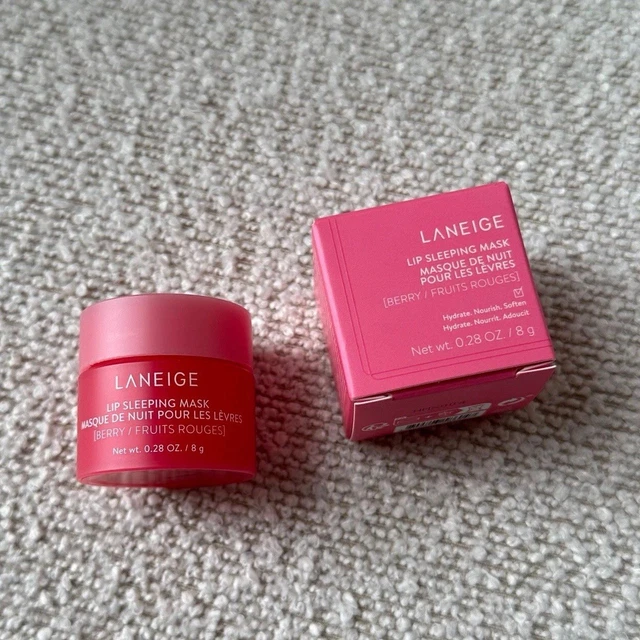 LANEIGE LIP SLEEPING Mask in Berry (Original) 8g travel size NEW IN BOX ...