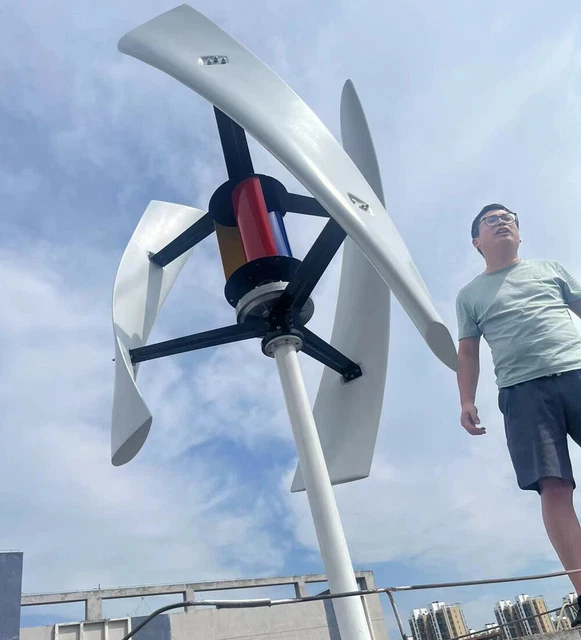 2000W VERTICAL AXIS Wind Turbine Helix Maglev 48V- 220V Windmill Wind ...