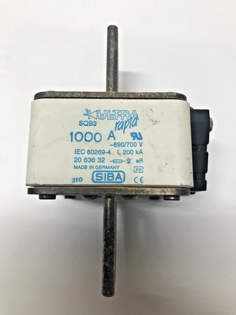 SIBA SQB3-1000, 20-636-32 1000A 700V Ultra Rapid Semiconductor Fuse ...