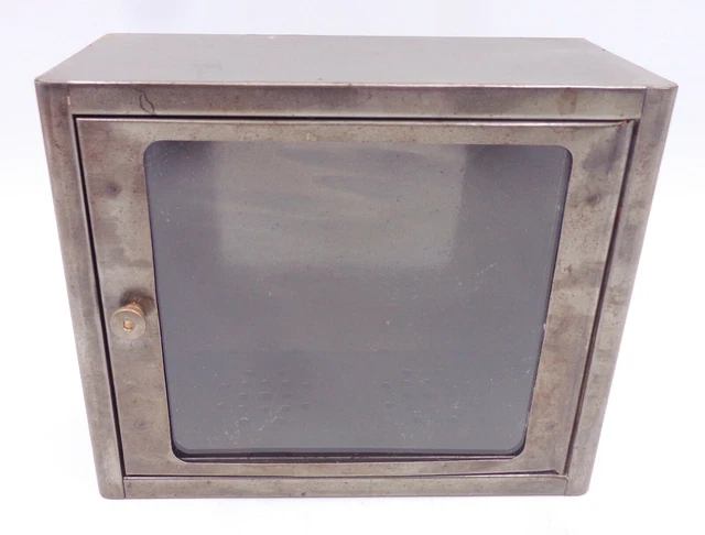 ORIGINAL ANTIQUE VINTAGE Metal Glass Door Box Decor Kitchen Mar 33 £31. ...