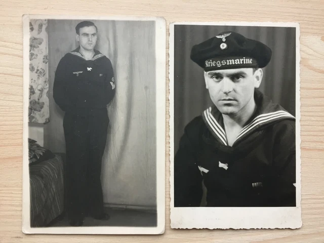 2 KM PORTRAITS vom gleichen Mann, Bandspange EK2, Rumänische Antikom ...