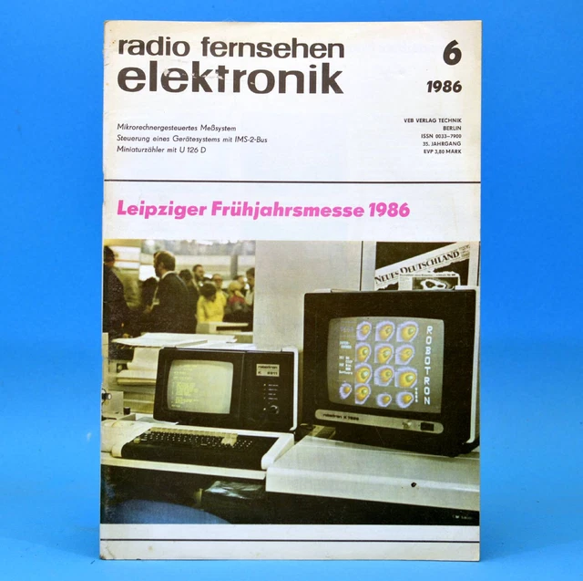 DDR RADIO FERNSEHEN elektronik 6 1986 Messe Leipzig Großbericht EUR 6 ...