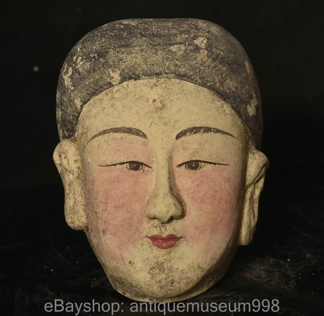 6 &CHINE ANTIQUE Tang tricolore Tao sculpture Palais belle tête EUR 264 ...