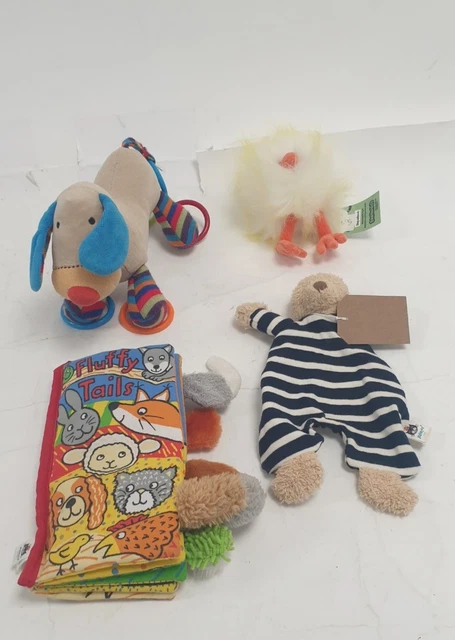 JELLYCAT RARE VINTAGE Baby Bundle - Breton Bear, Crazy Chick, Fluffy ...
