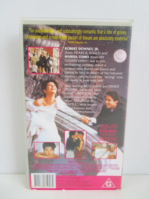 ONLY YOU, MARISA Tomei, Robert Downey Jr, VHS Tape, Vintage Video ...
