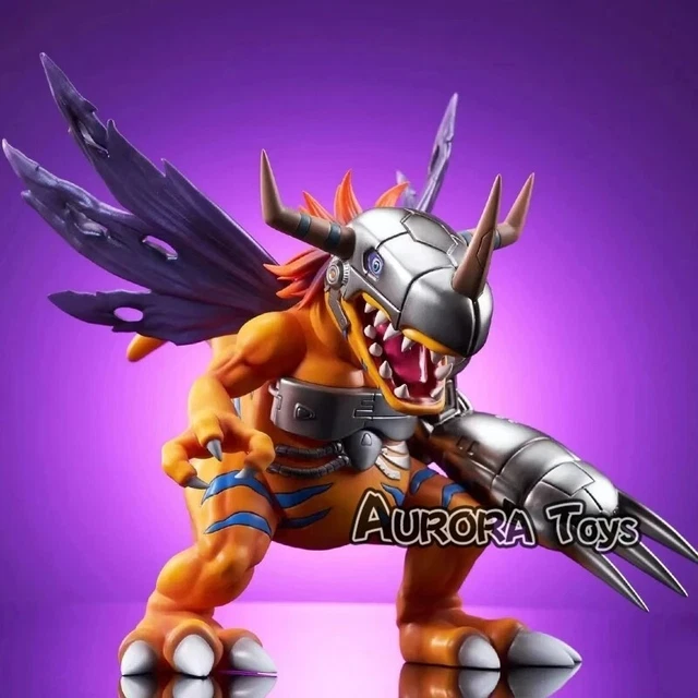 NEW ANIME DIGIMON 18cm Adventure Metal Greymon Figure Action Pvc Statue ...
