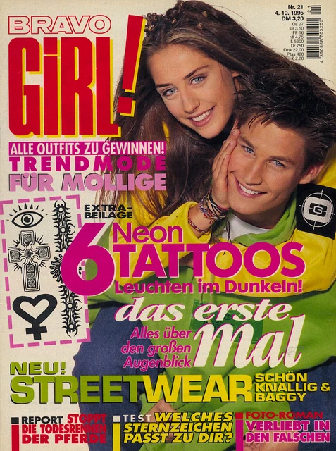 MAGAZINE BRAVO GIRL n° 21/ 4. 10. 1995, WORLDS APART. EUR 12,00 ...