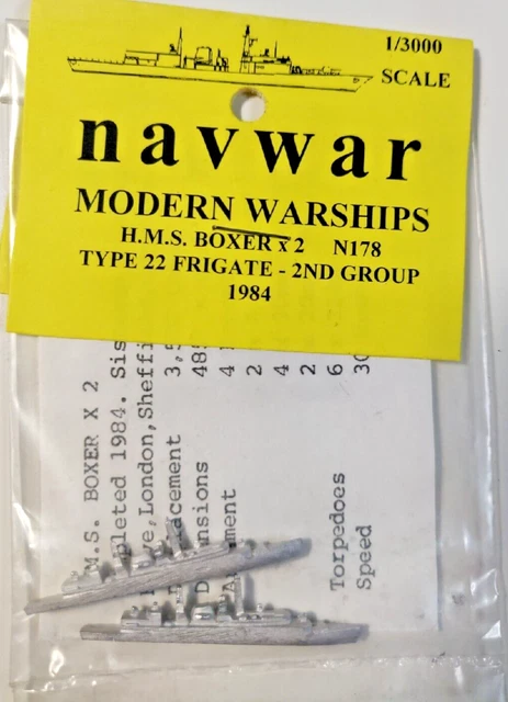 NAVWAR MODERN WARSHIPS-HMS Boxerx2-Type 22 Frigate-2nd Group- N178-1/ ...