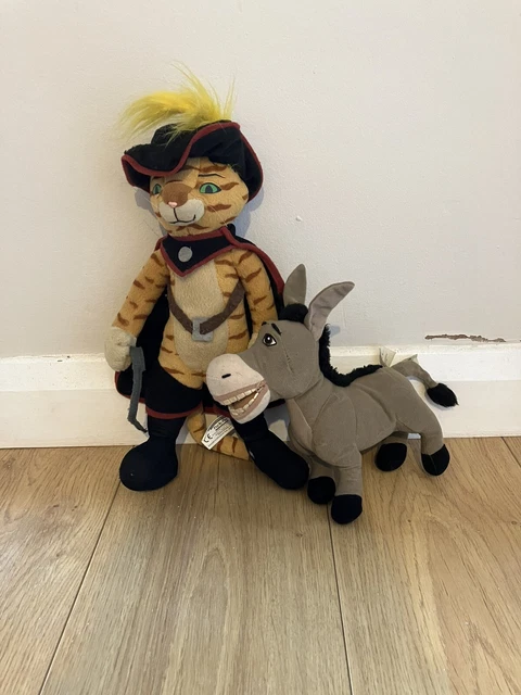 SHREK 2 DREAMWORKS 2004 Puss In Boots And Donkey Plush £22.00 - PicClick UK