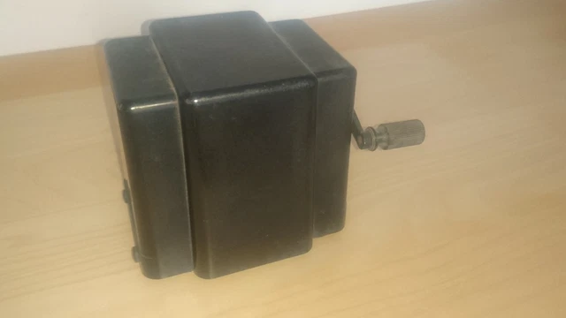 VINTAGE BAKELITE TELEPHONE MAGNETO BELL RINGER Generator GPO Hand ...