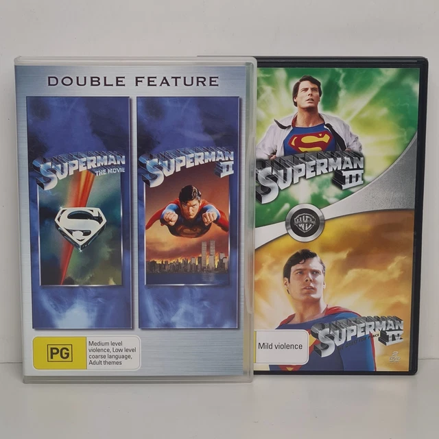 SUPERMAN THE MOVIE I II III IV DVD DC Comics Christopher Reeve Marlon ...