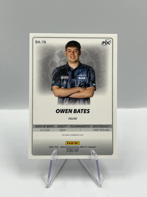 PANINI PDC WORLD Championship 2026 Owen Bates Pink Laser #BA-78 £5.21 ...