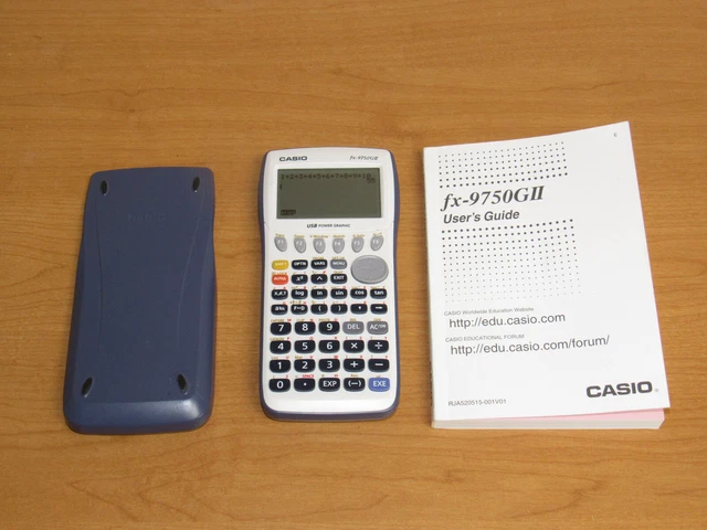 CALCULATRICE GRAPHIQUE CASIO fx-9750GII avec couvercle coulissant et ...