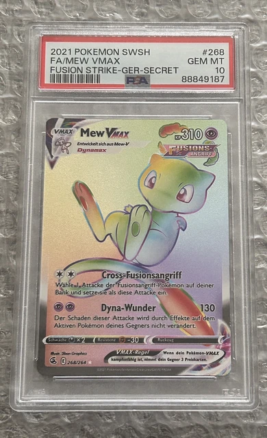 POKÉMON 2021 FUSION Strike #268/264 Mew VMAX PSA 10 Deutsch EUR 131,00 - PicClick DE
