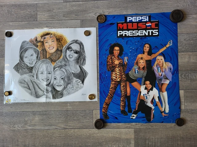 X2 SPICE GIRLS pepsi promo poster 42 x 59 Girl power Picture Vintage ...