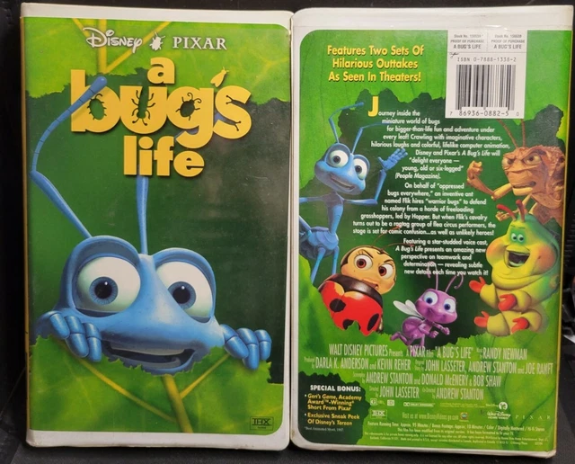 DISNEY’S PIXAR “A Bugs Life” Movie (VHS, 1999) Rated G Video In ...