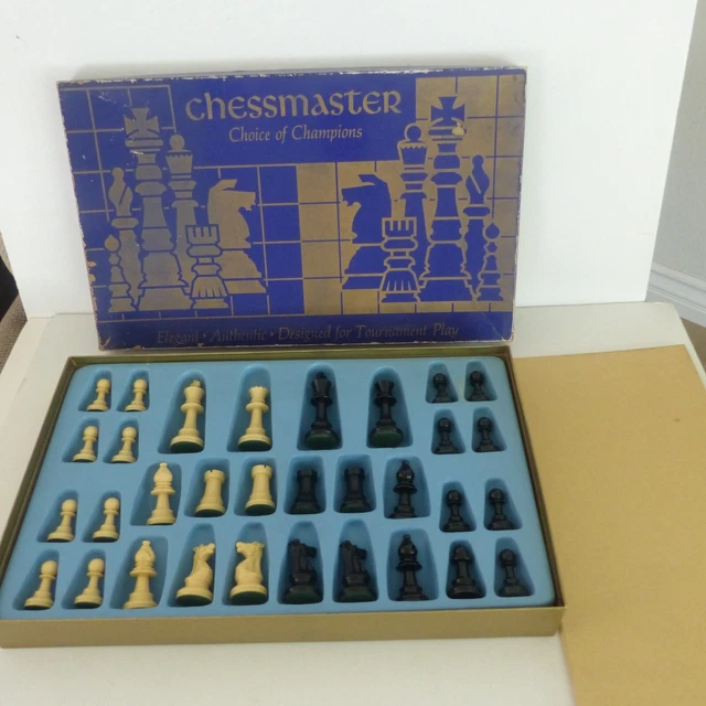 VINTAGE CHESSMASTER CHOICE Of Champions Complete w/ Board & Chess ...