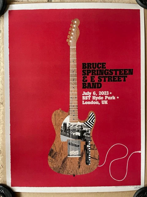 BRUCE SPRINGSTEEN POSTER tour 2023 Hyde Park London 6th june-499/500 ...