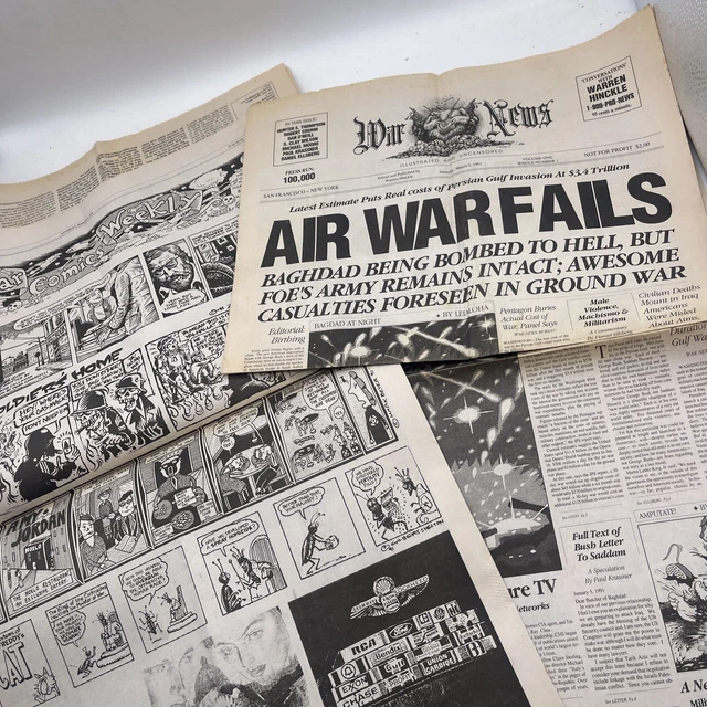 WAR NEWS #1 Mar 2 1991 Robert Crumb Hunter S Thompson Gonzo Ramparts ...