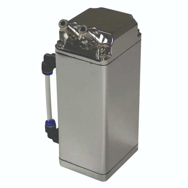 CATCH CAN SILVER Square Alloy with Hose Fittings (600ml) 4WD ...