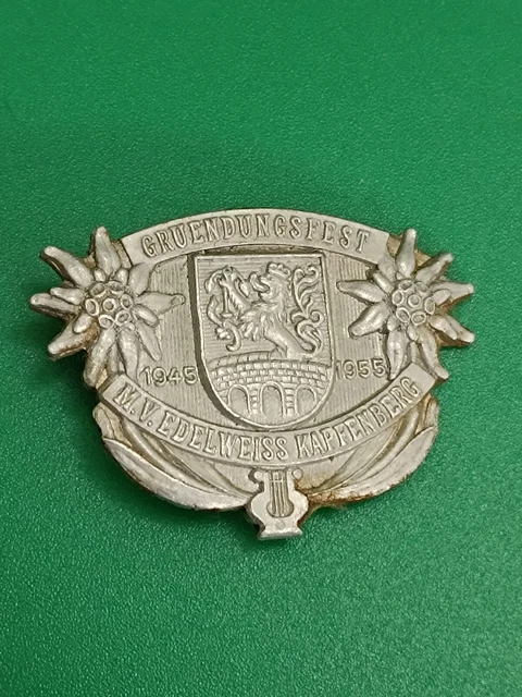 RARE VINTAGE 1945/55 Austria Gruengdungsfest M.V. Edelweiss - Pin Badge ...