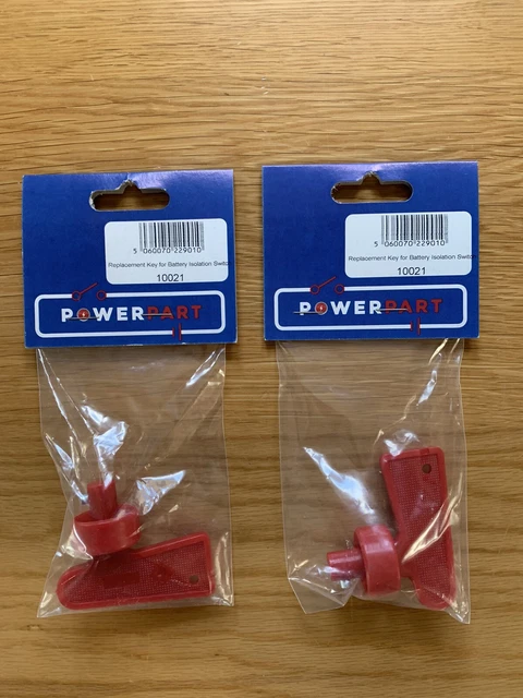 2 X CARAVAN Motor Mover Key 12V Battery Isolator Switch Replacement Key ...