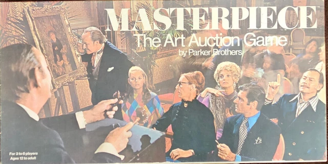 MASTERPIECE THE ART Auction Board Game From Parker Bros. (1970s ...