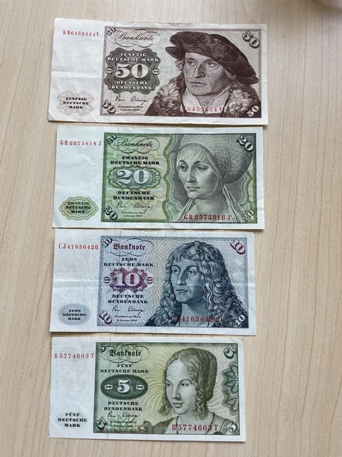 DM-SATZ DEUTSCHE MARK Scheine Banknoten DM 5,10,20,50 EUR 70,00 ...