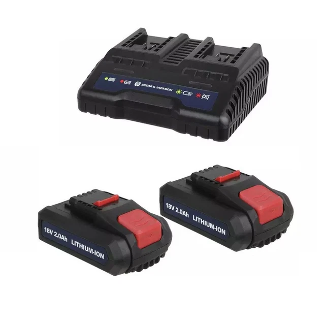 SPEAR & JACKSON Charger With 2 Batteries £49.99 - PicClick UK