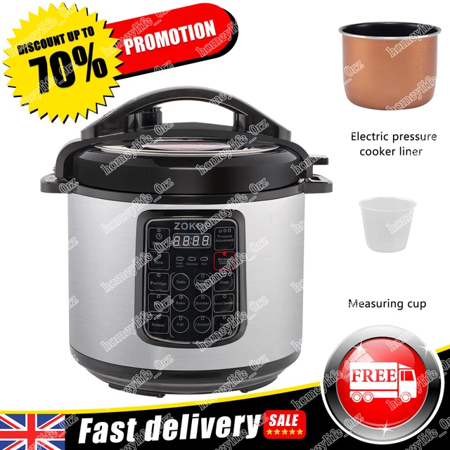 HOT PRESSURE COOKER 13-in-1 Multi Cooker Electric Steamer 6L Digital ...