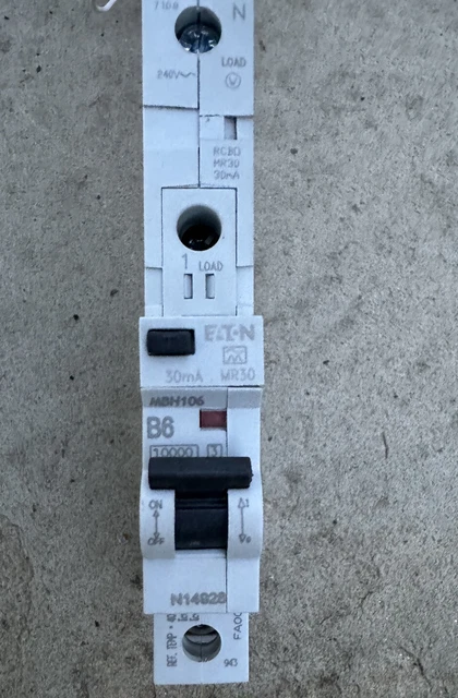 MEM EATON RCBO B6 6 Amp 30mA MR30 POD Memshield 2 Memera AD32BH30 £39. ...