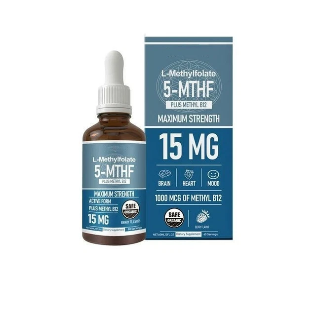 1PC L-METHYL FOLATE 5-MTHF Drops 1000 Mcg - Liquid Vitamins Folate ...