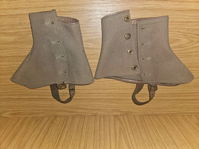 WW1 GREAT WAR British Army Officers Soldiers Infantry fawn wool Gaiters ...
